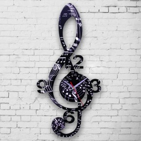 Dekoratif Sol Anahtarı Duvar Saati - Hediyemen.com