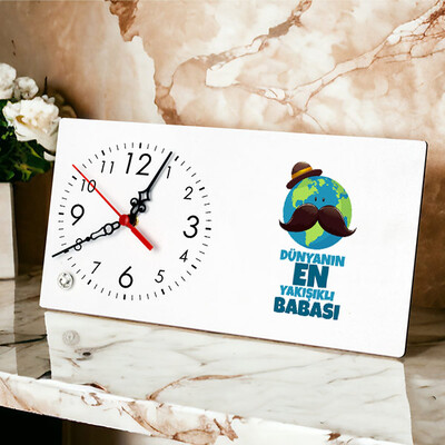 En Yakışıklı Baba Masa Saati - Hediyemen.com