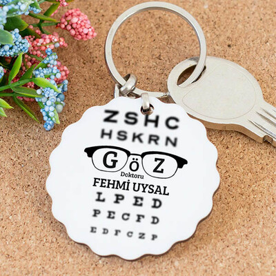 İsme Özel Göz Doktoru Papatya Anahtarlık - Hediyemen.com