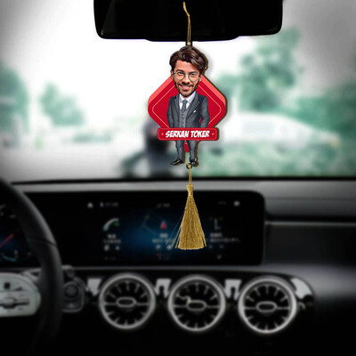 Yakışıklı Takım Elbiseli Adam Karikatürlü Araba Süsü - Hediyemen.com