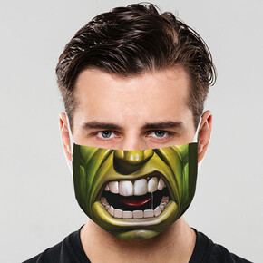 Yeşil Dev Yıkanabilir Tasarım Maske - Hediyemen.com